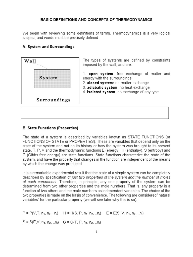 Thermodynamics Basic - Keypoints | PDF | Volt | Heat