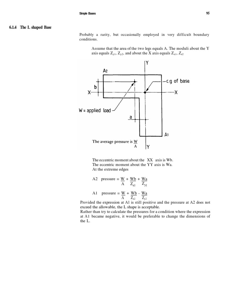 L-Shaped Footing Design Guidelines | PDF