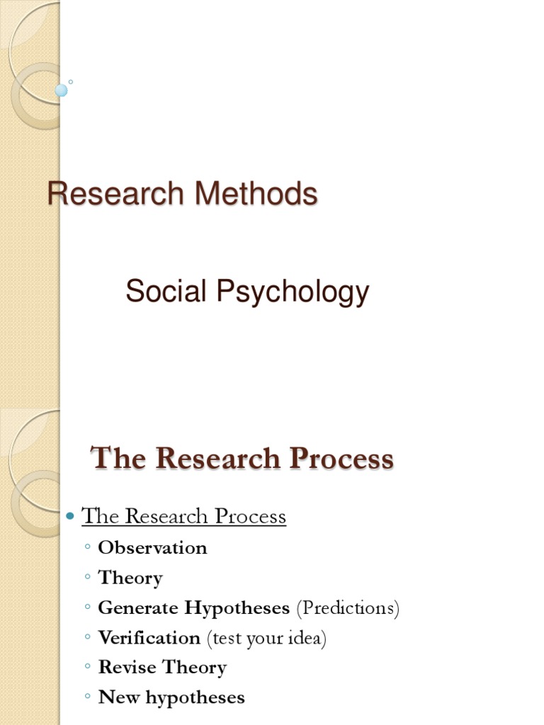 Research Methods: Social Psychology | PDF | Validity (Statistics ...