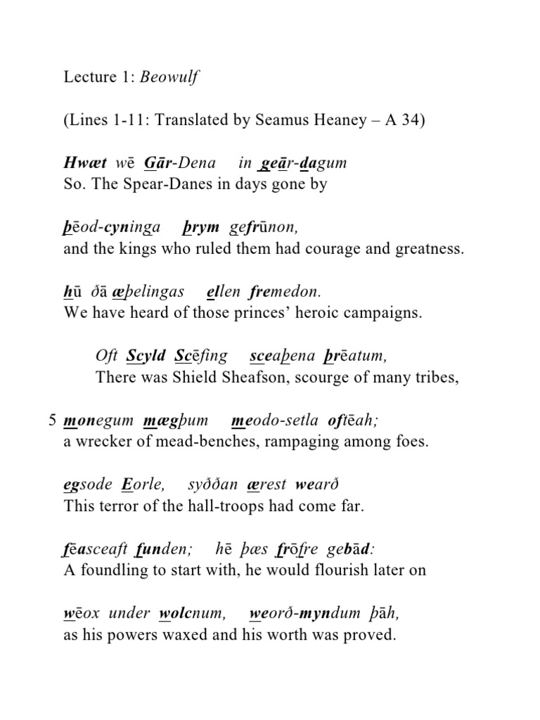 Beowulf | PDF | Beowulf | Poetry