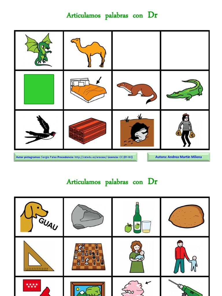 Palabras y dibujos con "Dr" | PDF