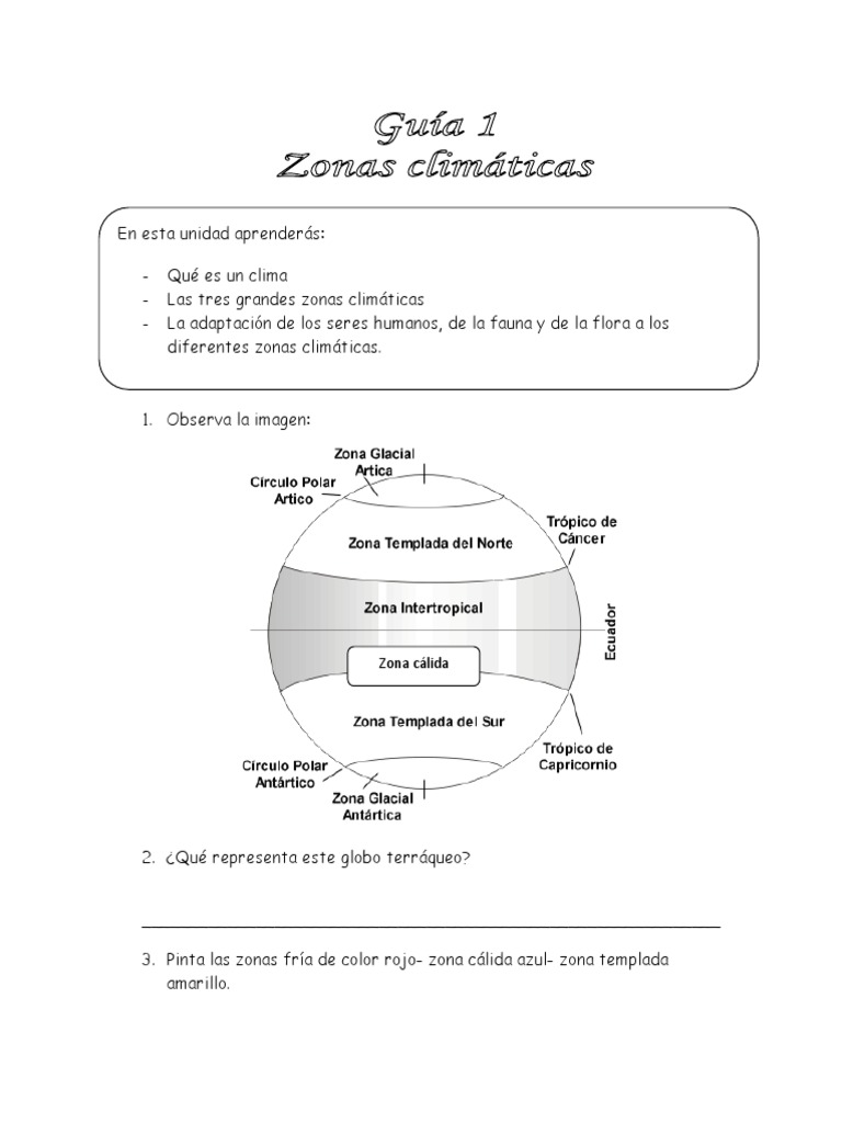 Zonas Climàticas Tercero Basico | PDF
