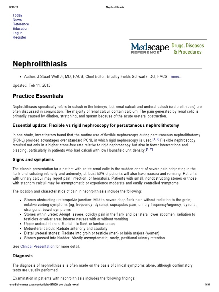 Nephrolithiasis PDF | PDF | Kidney | Medicine