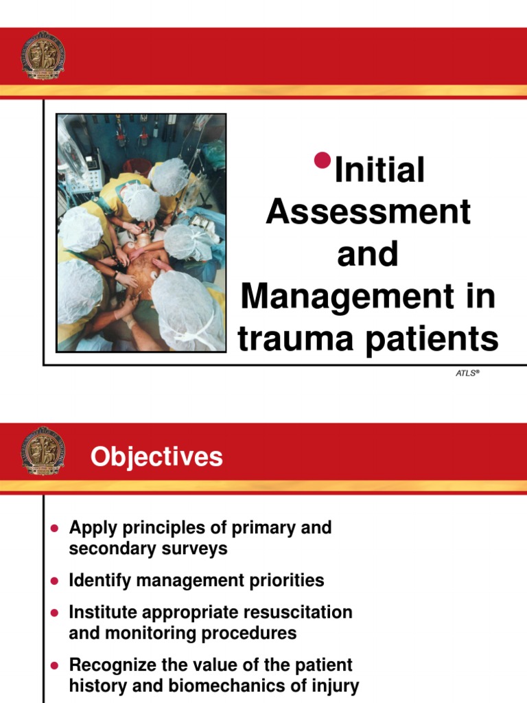 ATLS Initial Assessment in Trauma Care | PDF | Major Trauma | Diseases ...