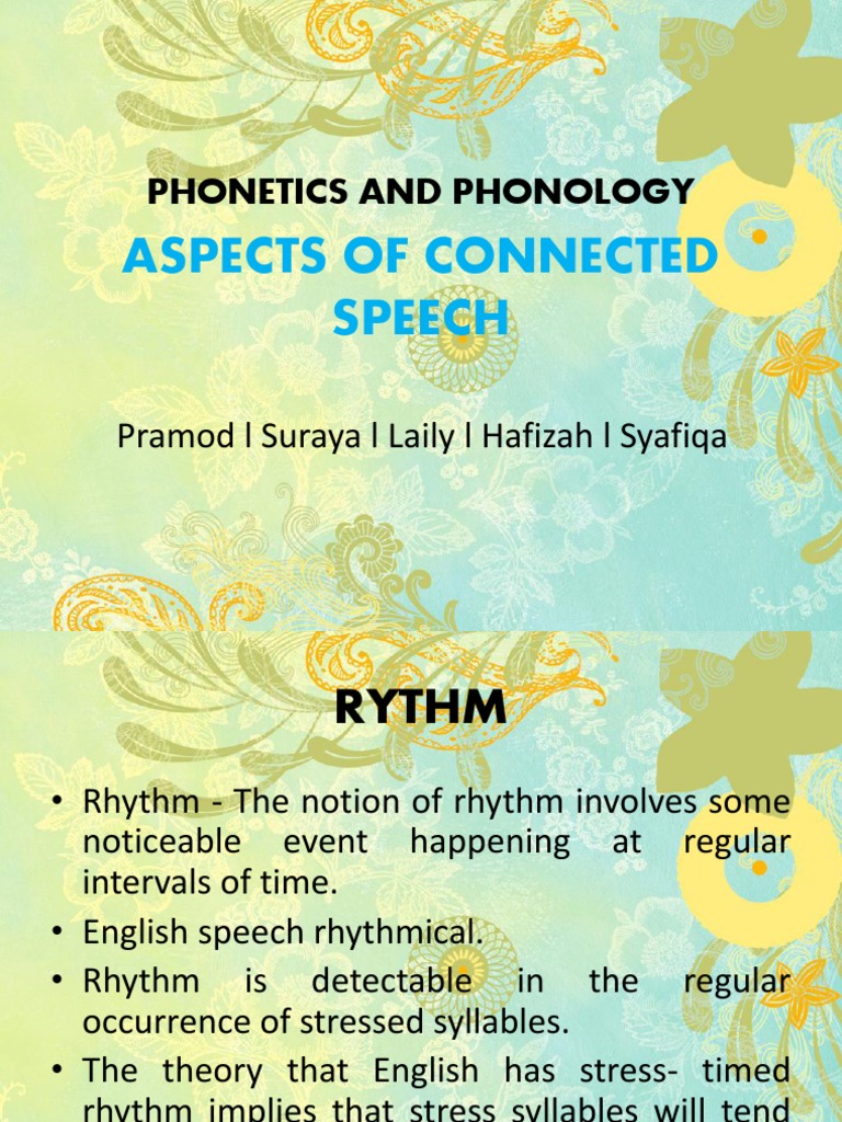 Aspects of Connected Speech | PDF | Consonant | Stress (Linguistics)