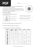 Atomic Structure Revision Grade 8 Term 1 | PDF | Atoms | Ion