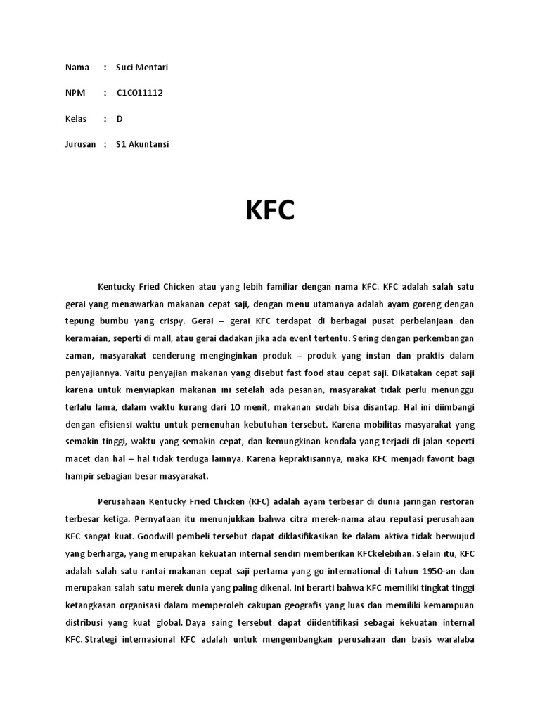 KFC | PDF