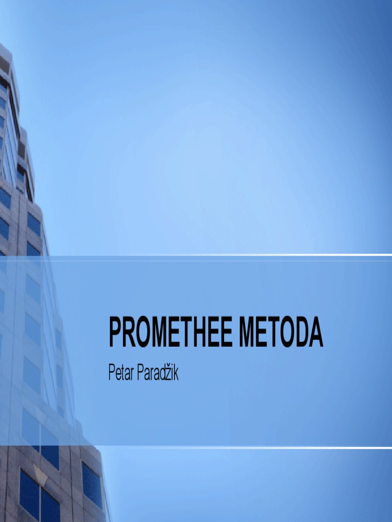 Promethee Metoda | PDF