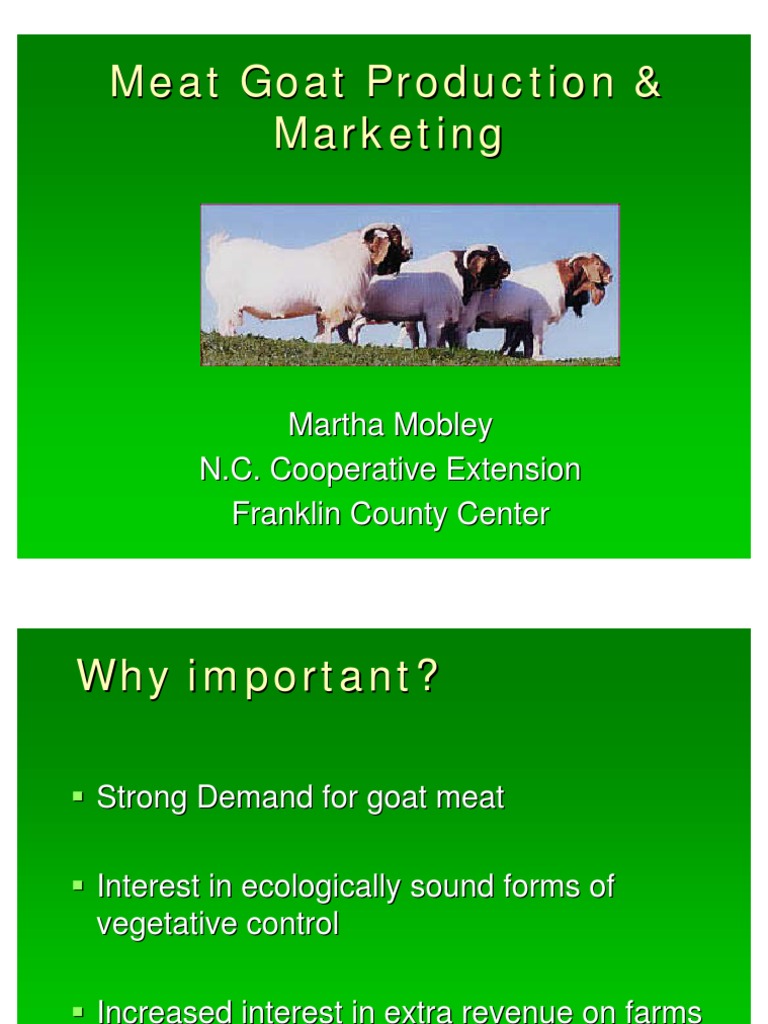 Goat Presentation | PDF | Goat | Domesticated Animals