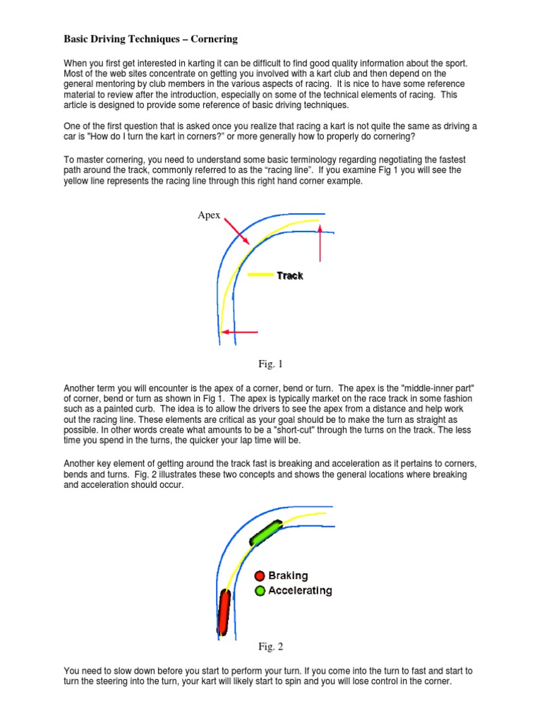 Karting Basic Driving Techniques Cornering | PDF | Motorsport ...