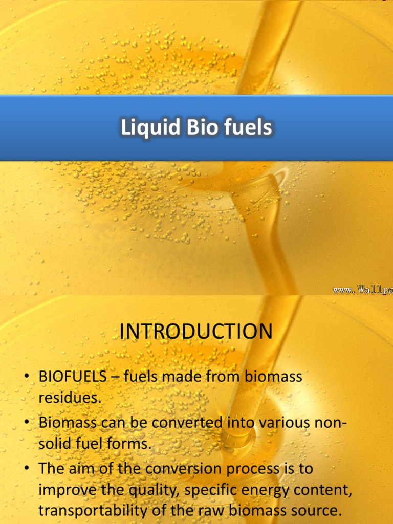 Liquid Biofuels | PDF | Biofuel | Biodiesel