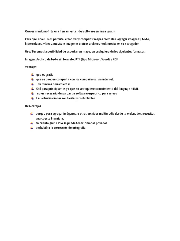 Qué es Mindomo y sus características | PDF