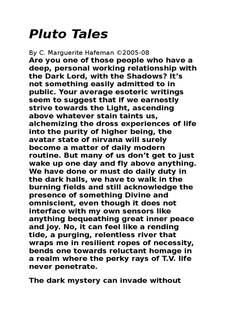 Pluto Tales - Pluto in Houses | PDF | Witchcraft | Self