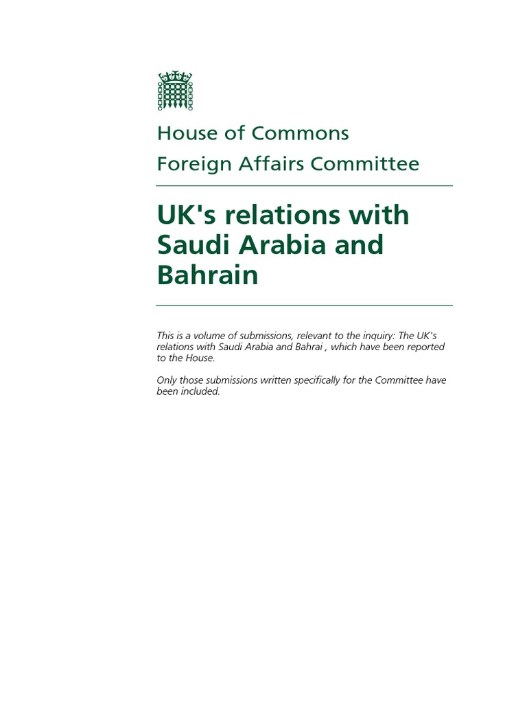 UK-KSA Relations | PDF | Bahrain | Saudi Arabia