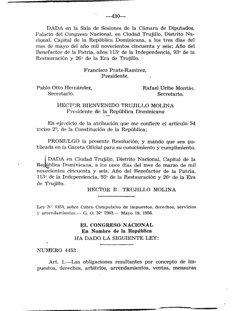 Ley de Cobro Compulsivo 1956 | PDF | Gobierno | Instituciones sociales