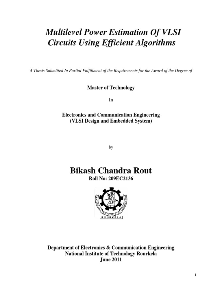 Vlsi Circuits Power Estimation Pdf Pdf Cmos Hardware Description Language