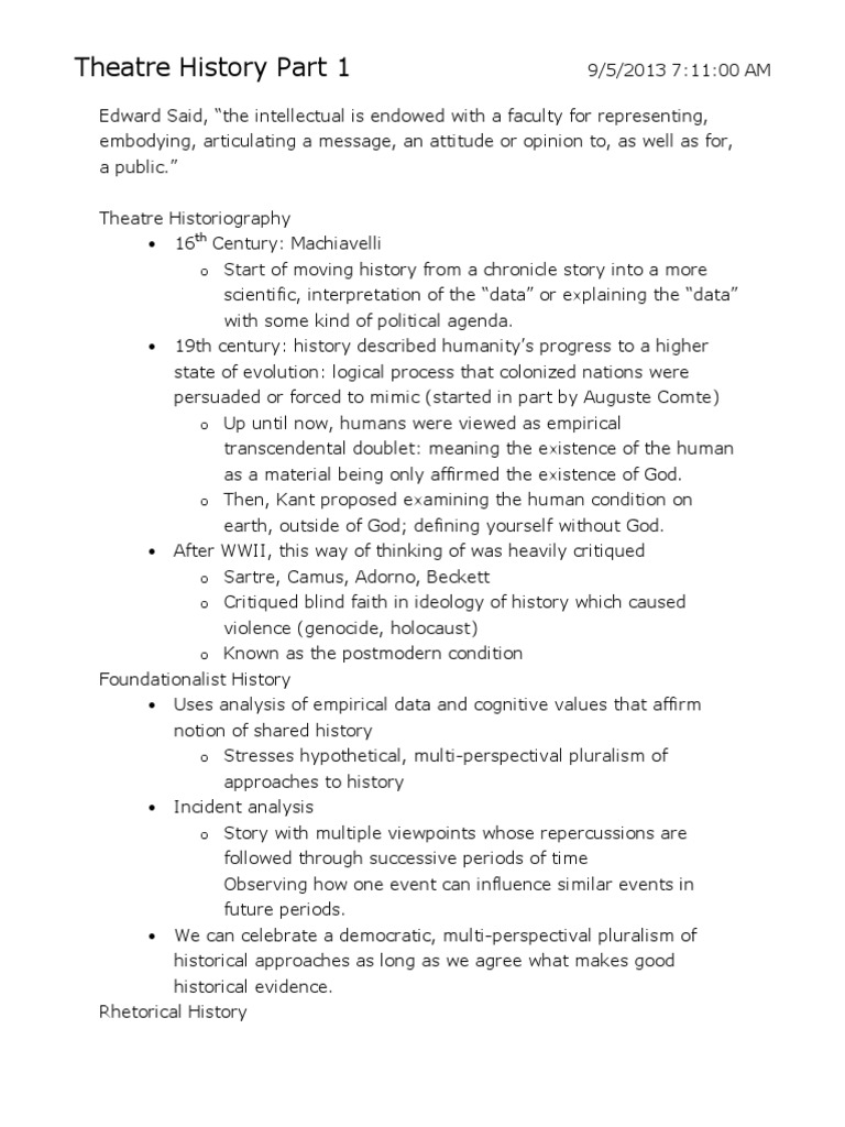 Theatre History | PDF | Tragedy | Theatre