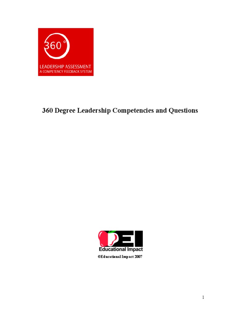 360 Degree Leadership Assessment Questions Compentencies PDF | PDF ...