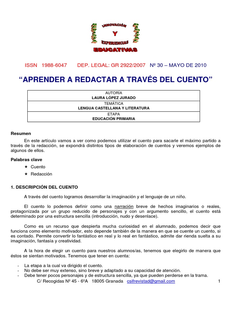 Redacción Creativa en Primaria | PDF