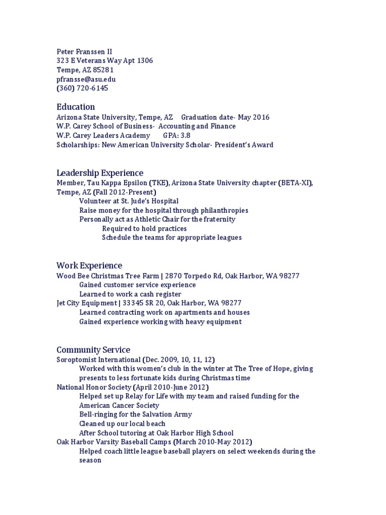 Peter Franssen-Scannable Resume | PDF