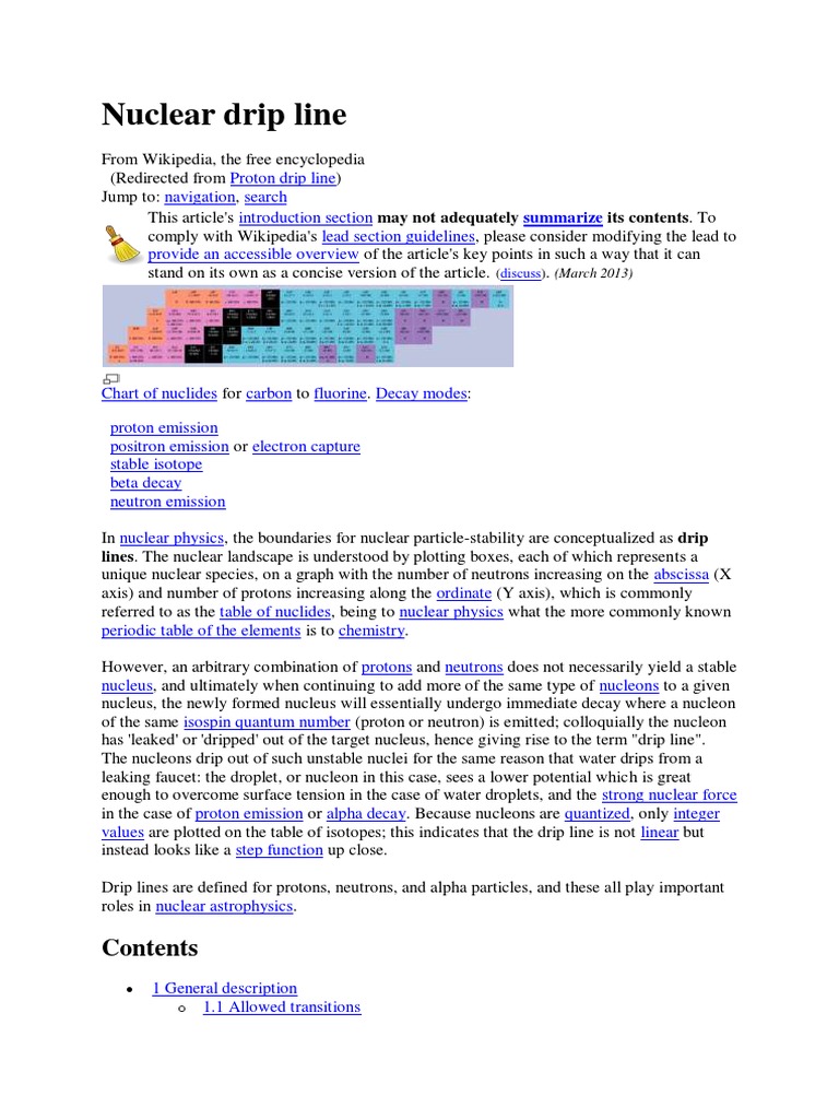Nuclear Drip Line | PDF | Nuclear Physics | Atomic Nucleus