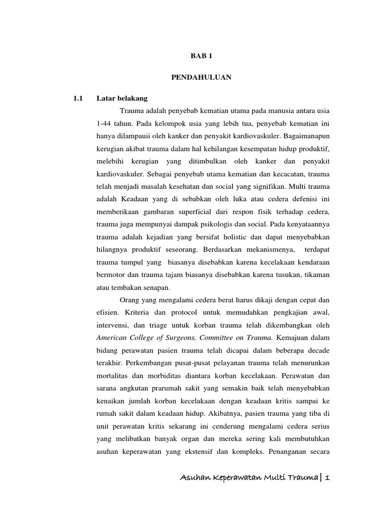 Isi Multi Trauma | PDF