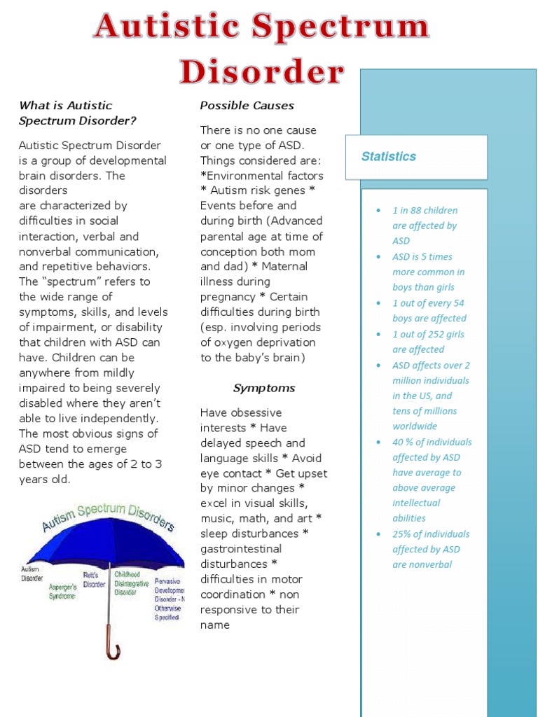 Autistic Spectrum Disorder Fact Sheet | PDF | Self-Improvement
