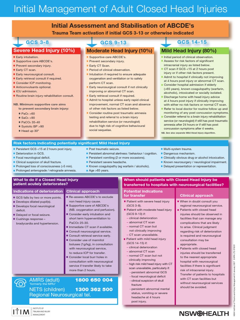 initial treatment for closed head injuries.pdf | Traumatic Brain Injury ...