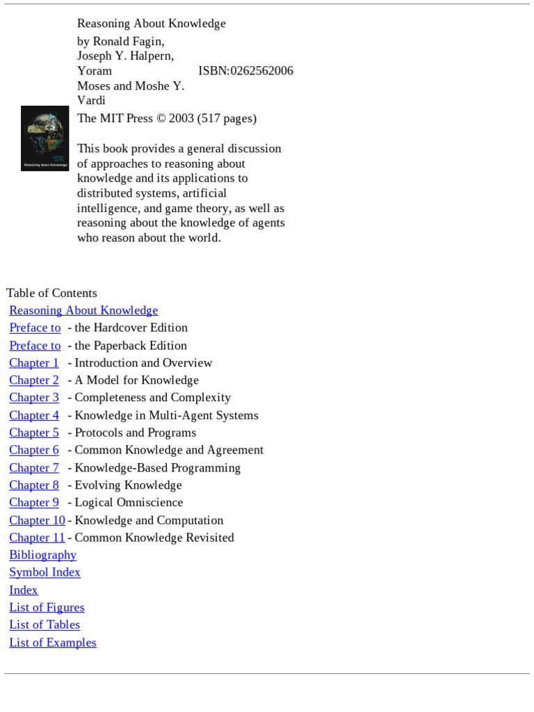 (Ronald Fagin Joseph Y PDF | PDF | Epistemology | Reason