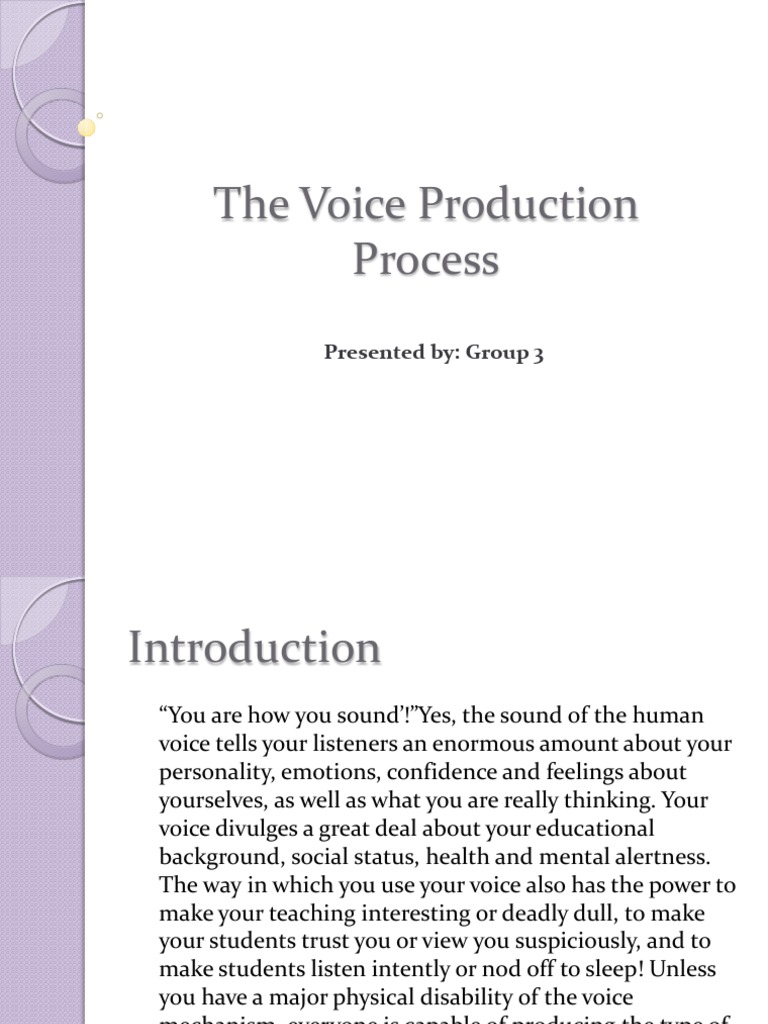 Voice Production Process Explained | PDF | Larynx | Human Voice