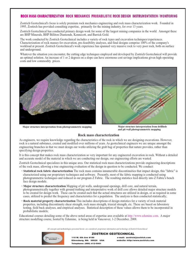 Rock Mass Characterization | PDF | Geotechnical Engineering | Engineering