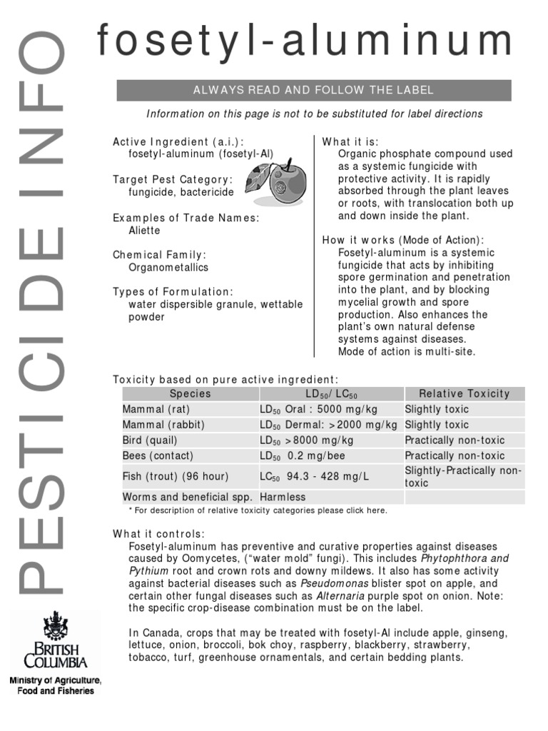 fosetyl-aluminum | Fungicide | Pesticide
