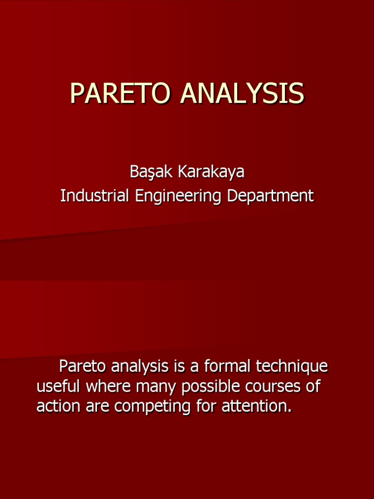 Pareto Analysis | PDF | Thought | Cognition