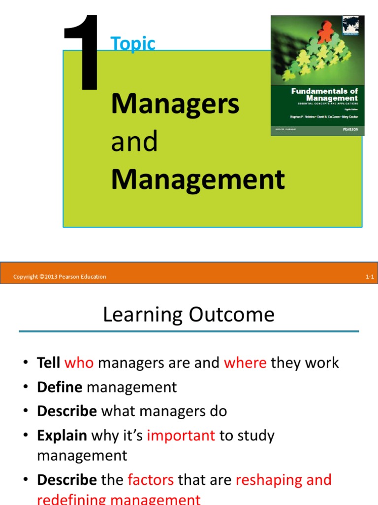Topic 1 Manager MGMT | PDF | Employment | Psychological Concepts