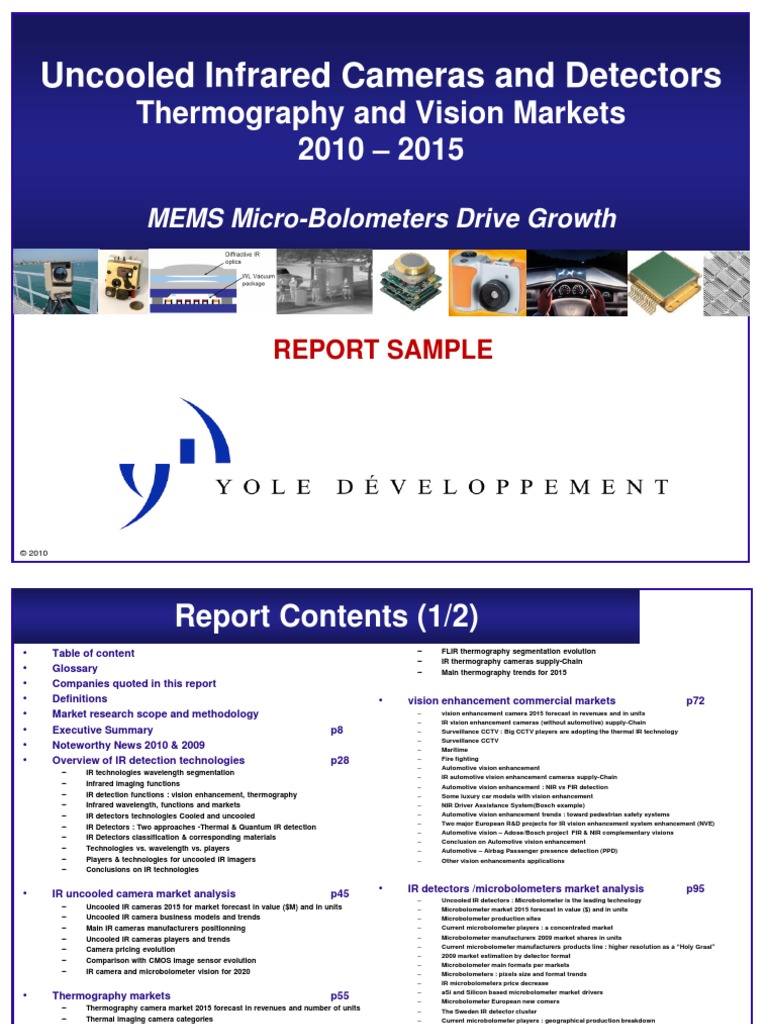 Yole IR Report Sample PDF | PDF | Infrared | Thermography