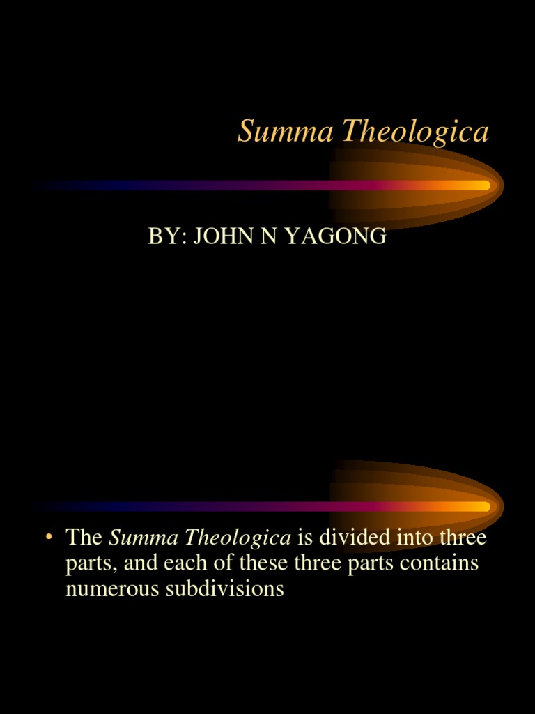 Summa | PDF | Thomas Aquinas | Existence Of God