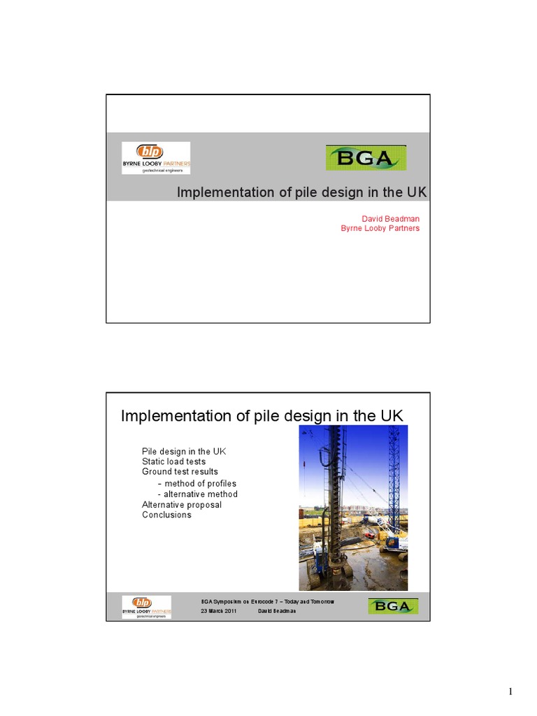 UK Pile Design and Eurocode 7 Analysis | PDF | Deep Foundation ...