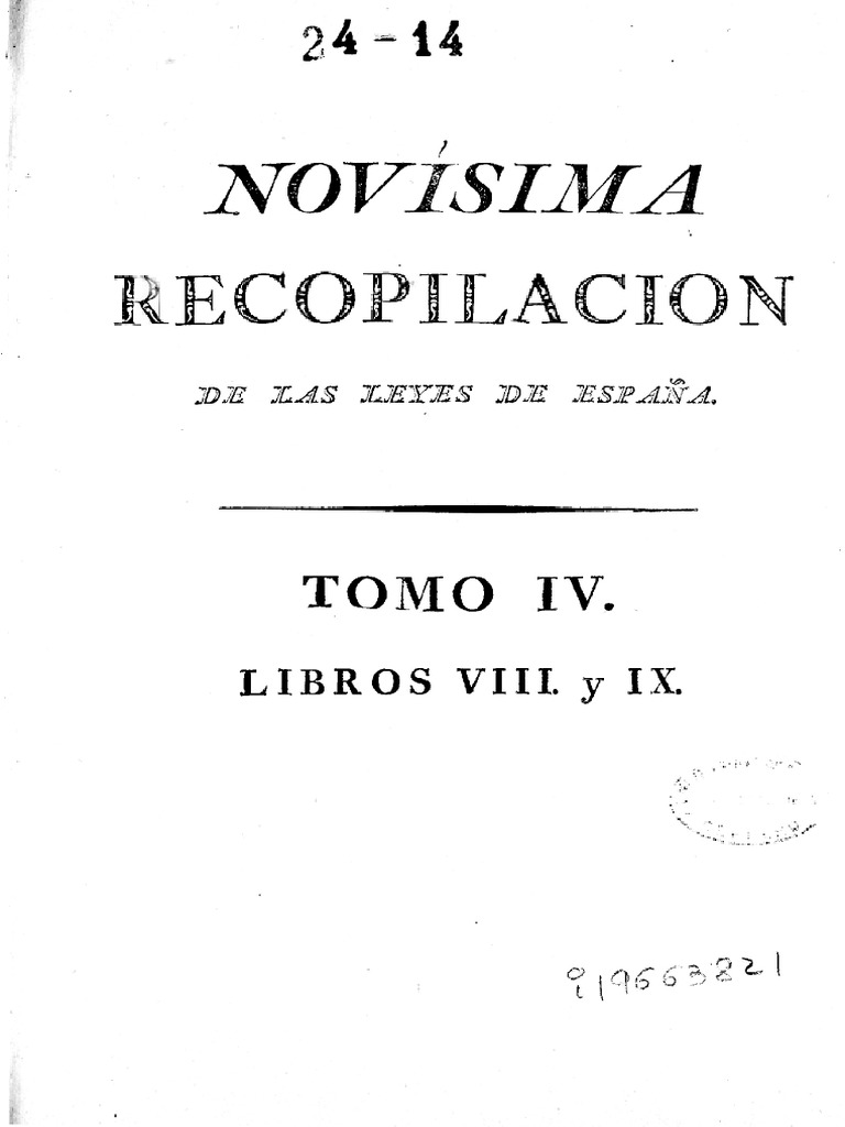 Novisima Recopilacion de Las Leyes de Espana T 4 1805 PDF | PDF | Madrid | Estado (política)