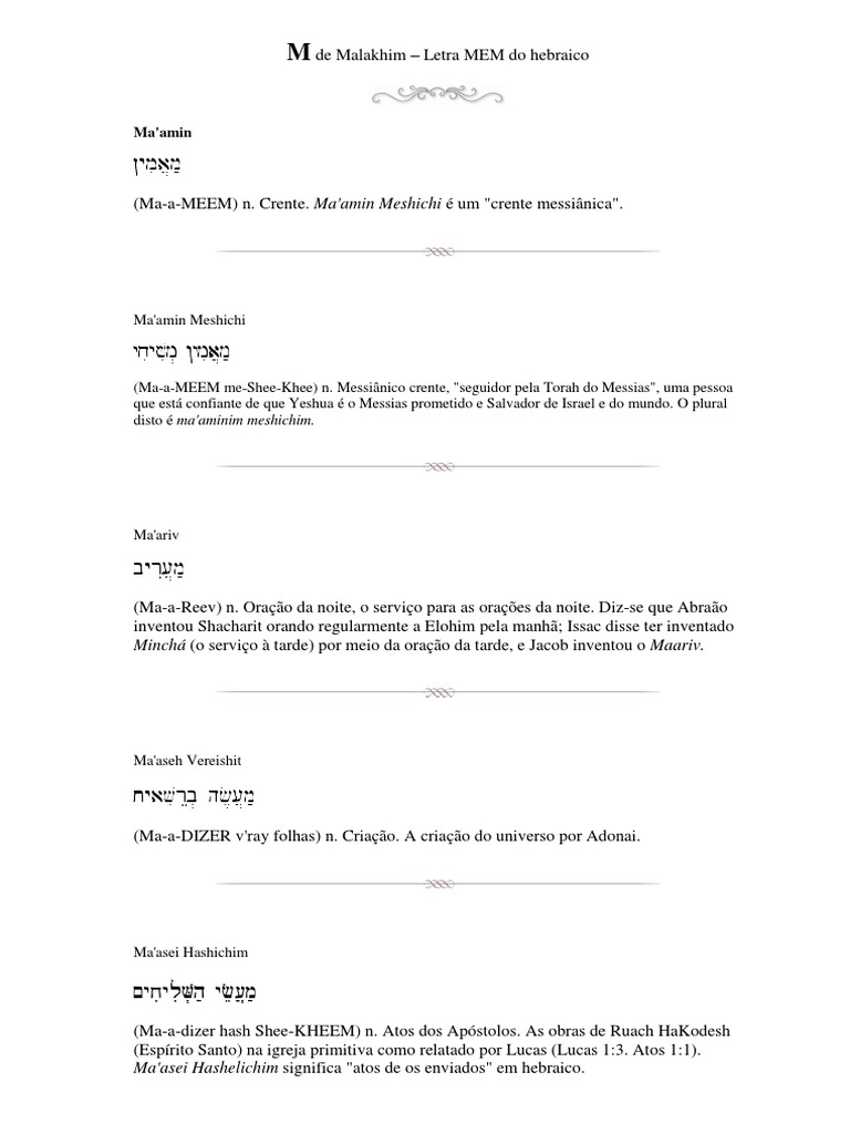 M de Malakhim | Download grátis PDF | Judeus | Messias