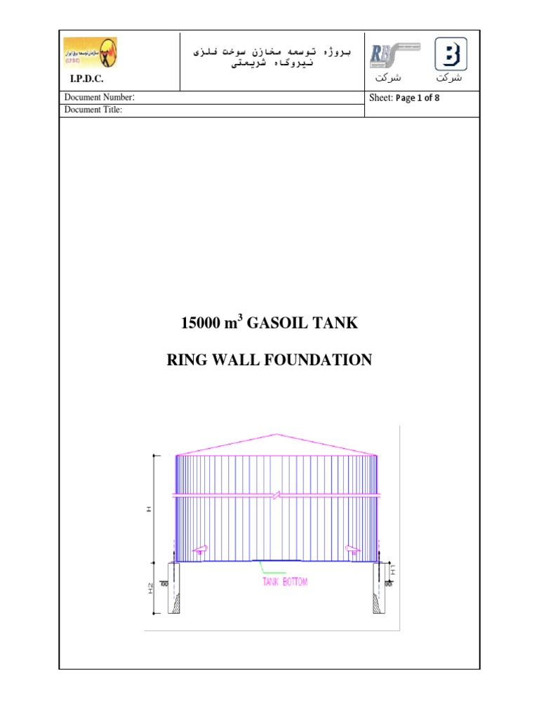 Calculation Note For Tank Foundation (Recovered) | PDF | Continuum ...