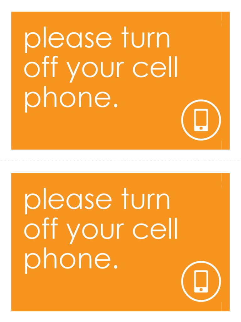 Please Turn Off Your Cell Phone | PDF
