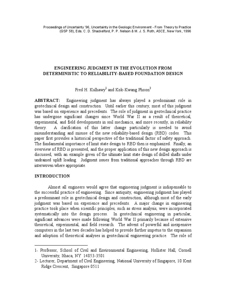 Engineering Judgement Reliability PDF | PDF | Reliability Engineering ...