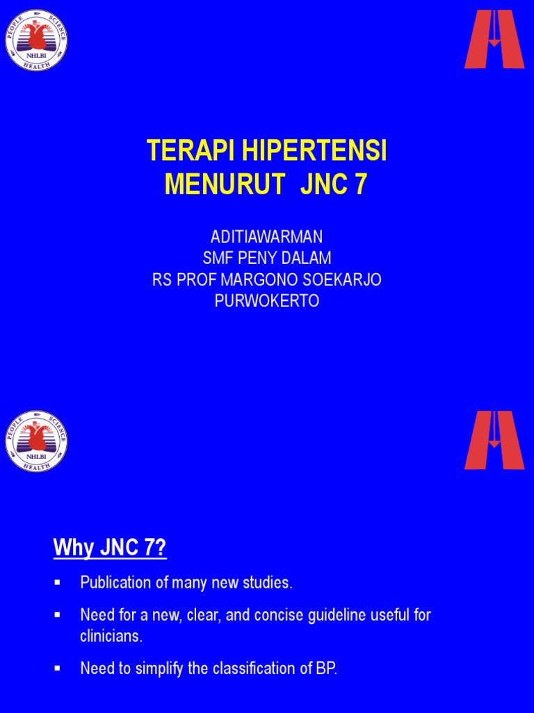 Hipertensi Menurut jnc7 | PDF | Hipertensi | Penyakit Ginjal Kronis