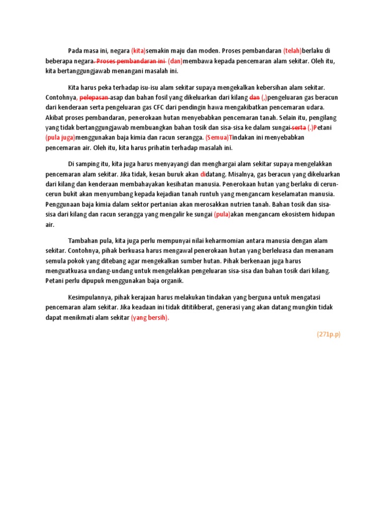 (Moral Folio) Pencemaran Alam Sekitar | PDF | Griya & Taman