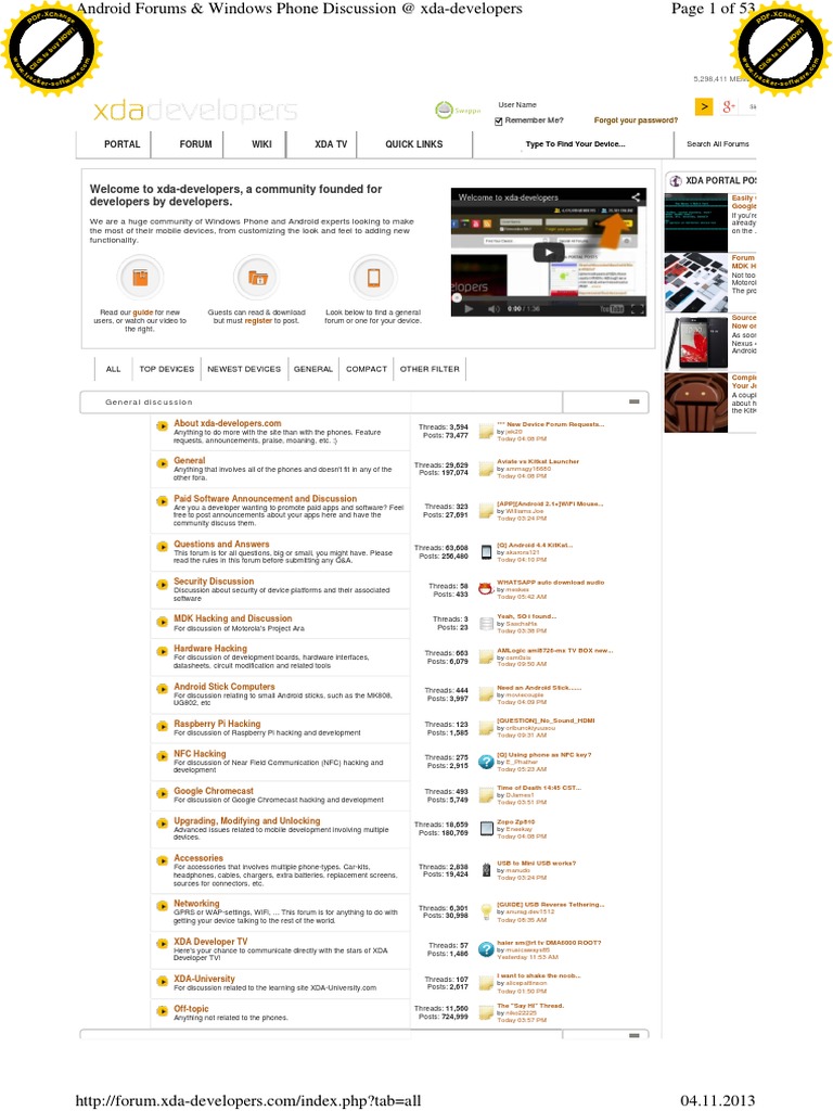 Forum - Xda Developers | Download Free PDF | Smartwatch | Android ...