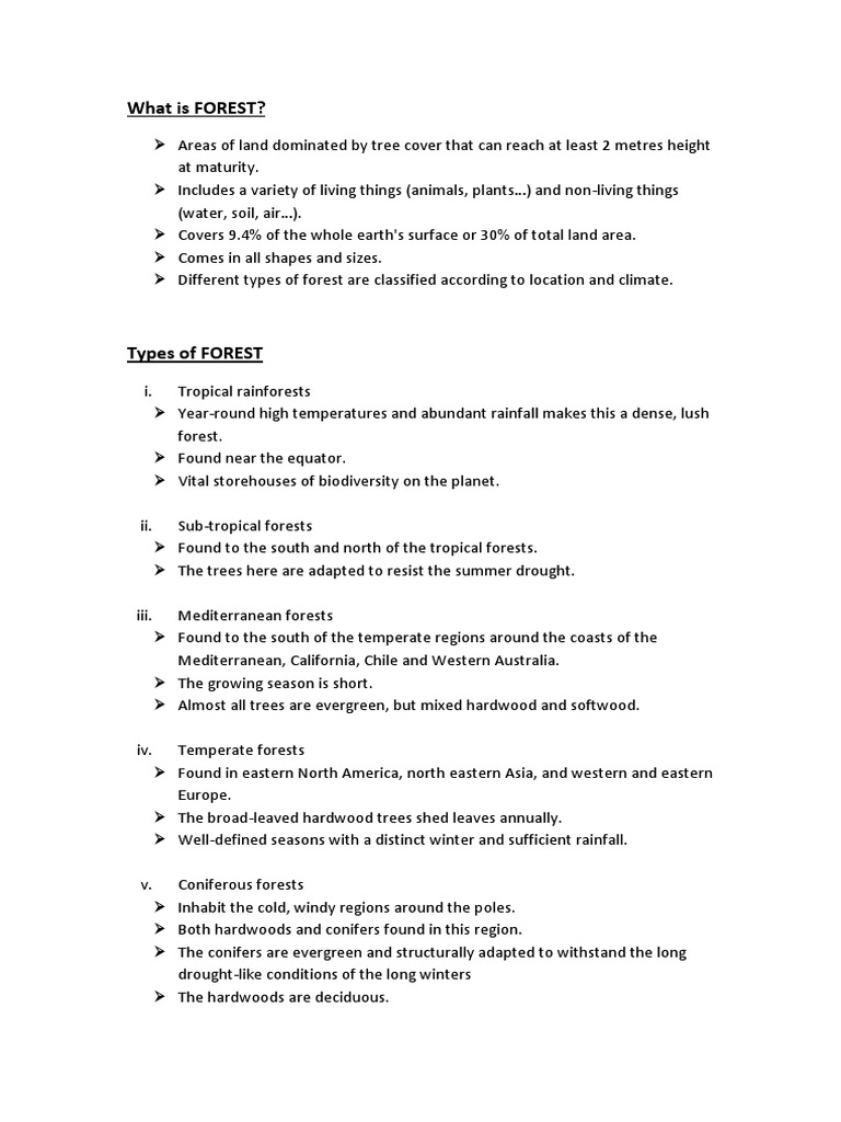 What Is Forest | PDF | Forests | Subtropics