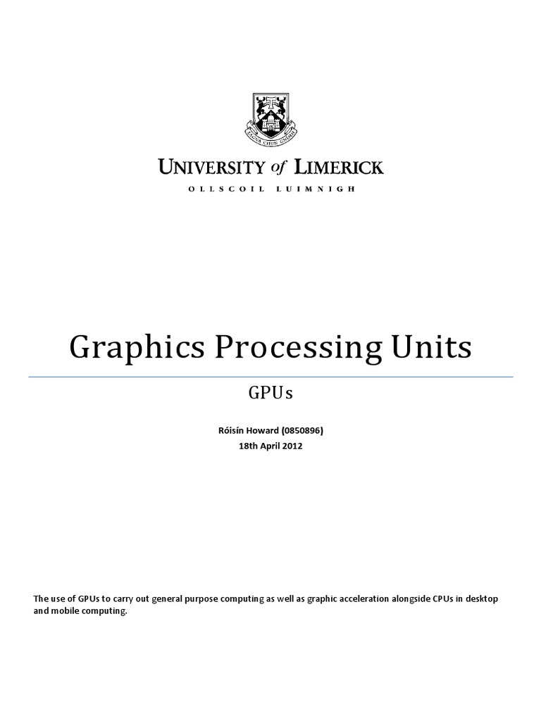 Graphics Processing Units Paper PDF | PDF | Graphics Processing Unit | Shader
