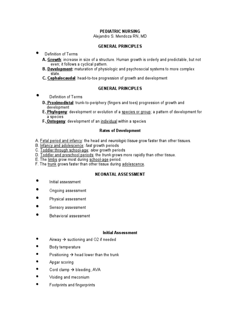 Pediatric Nursing | PDF | Wellness | Medical