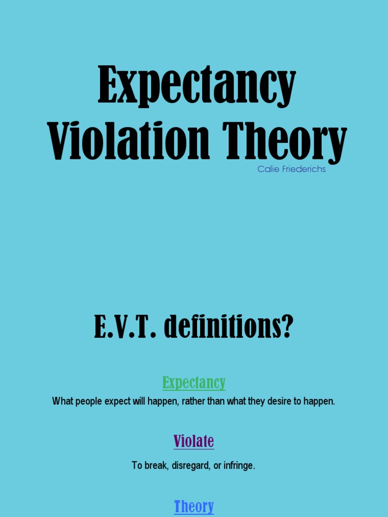 Expectancy Violation TheoryPP 2 | Human Communication | Behavioural ...