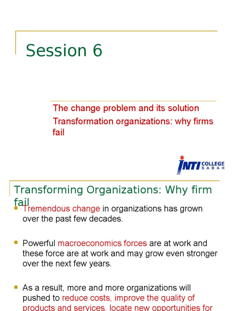 6 The Change Problem & Its Solutions | PDF | Goal | Business